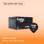 Bao cao su Invisible Feelex siêu mỏng, nhiều gel–Hộp 10 cái
